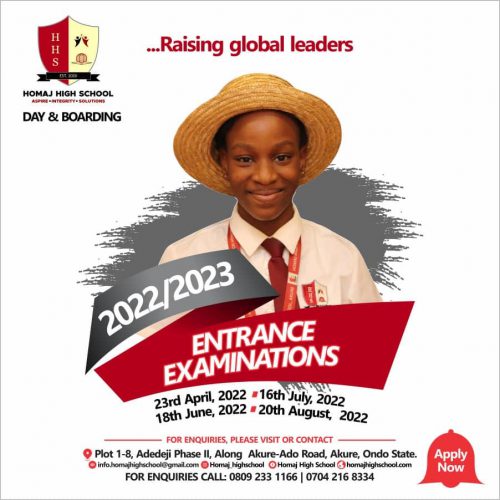 2022/2023 Entrance Examinations – Homaj High School